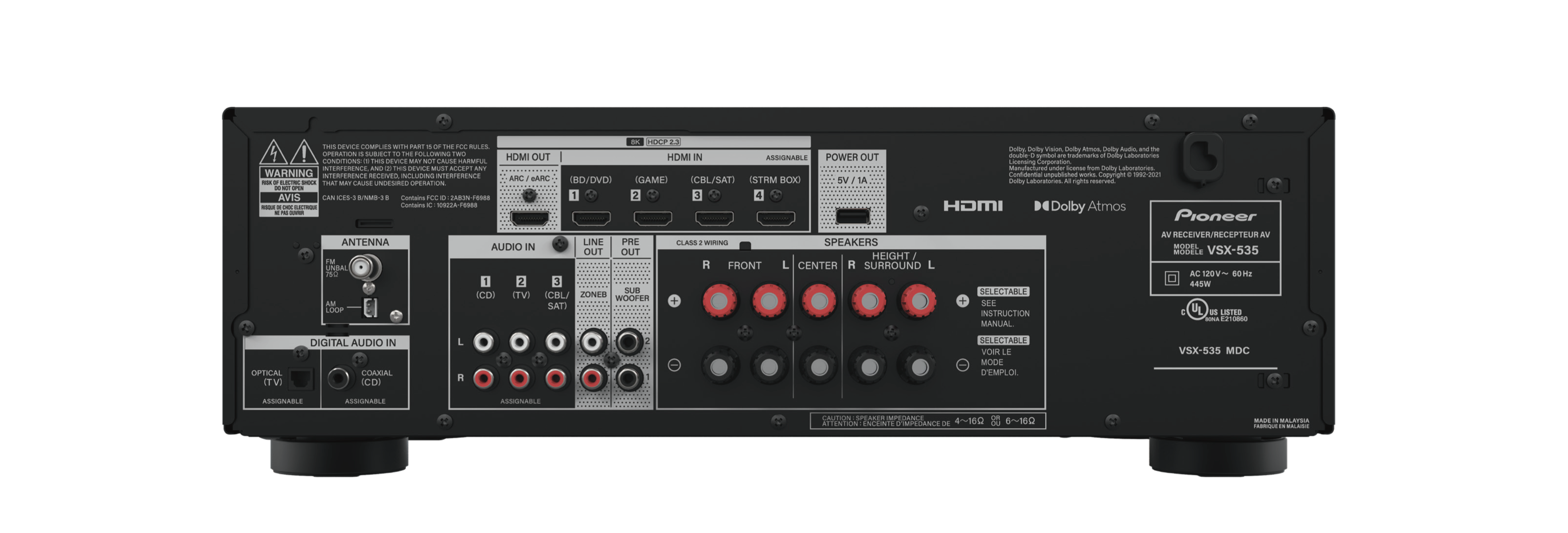 Pioneer VSX-535 5.2-Channel AV Receiver